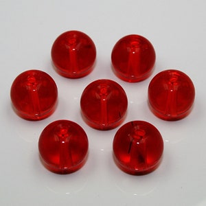 Ruby Red Crystal Glass Beads Round Smooth, 4mm 6mm 8mm 10mm 12mm, Hole ...