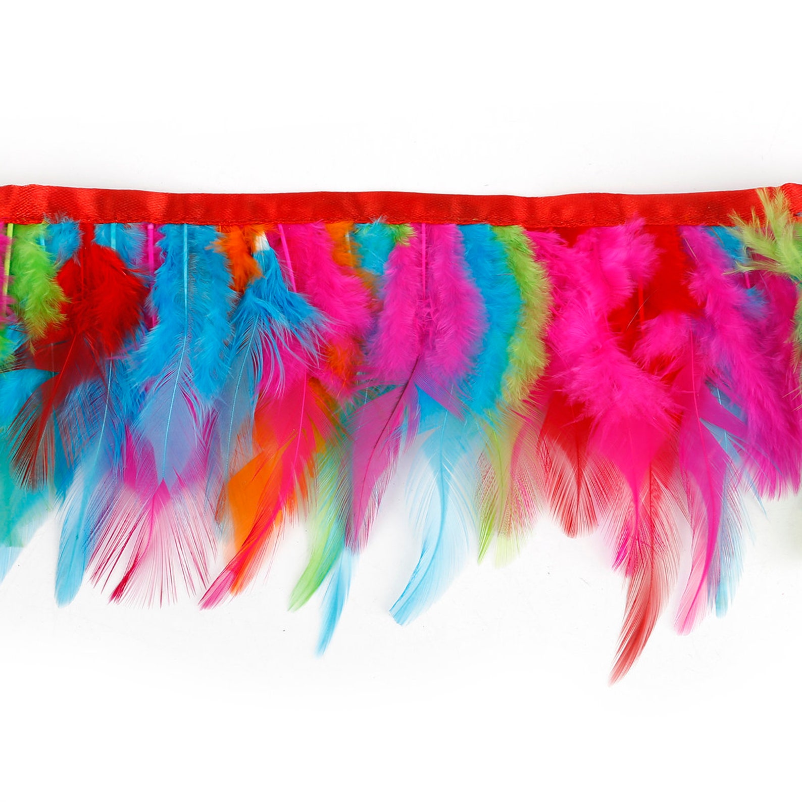 15 Colors Ostrich Pointy Feather Fringe Trim | 8-10cm 1 Meter | Elegant ...
