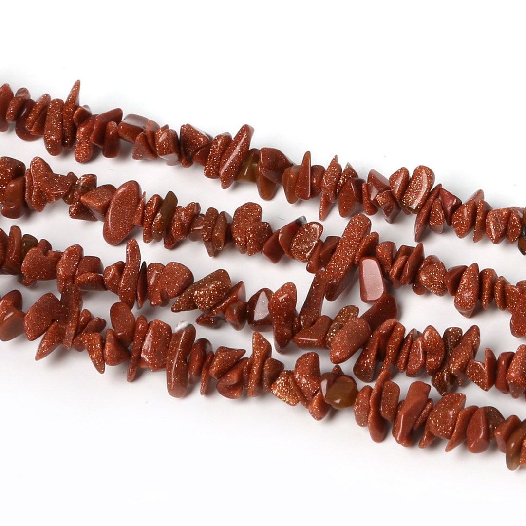 Perles de copeaux de grès en or naturel, taille 3-5mm, brin 34 ...