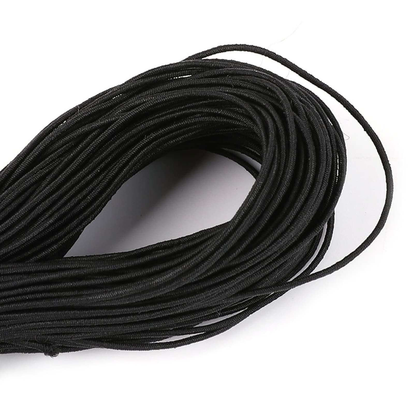 1/1.5/2/2.5/3/4/5mm Black Elastic Cord Thick Elastic Rope - Etsy