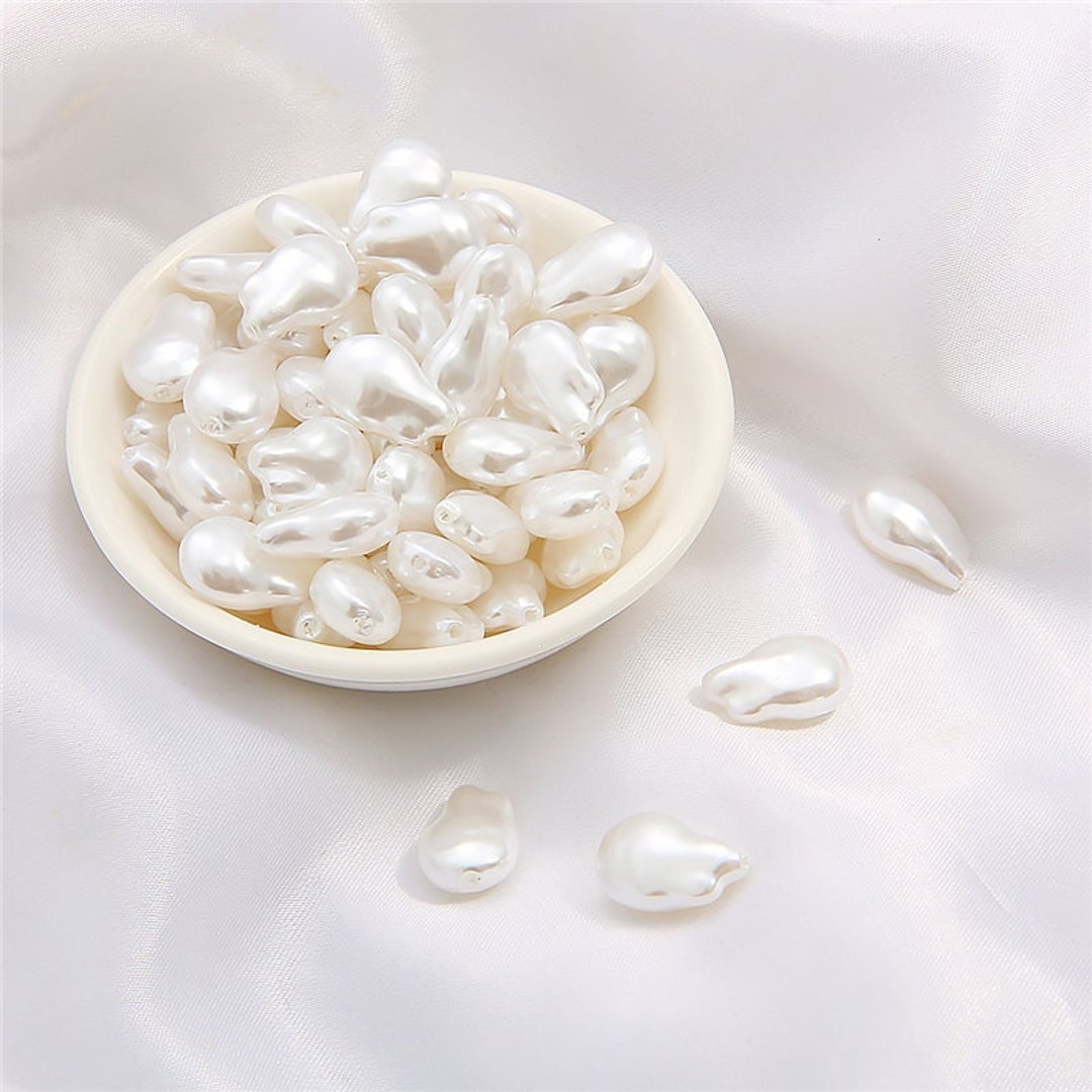 10x16mm Perlas Barrocas Plásticas Agujero de 1.5mm 10 Piezas Perlas ...