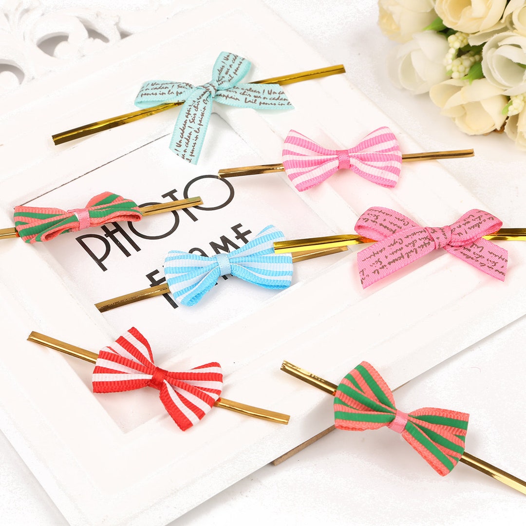 20 PCS Bows With Twist Ties 50x70mm - Bulk Bow Ties - Wholesale Cross ...
