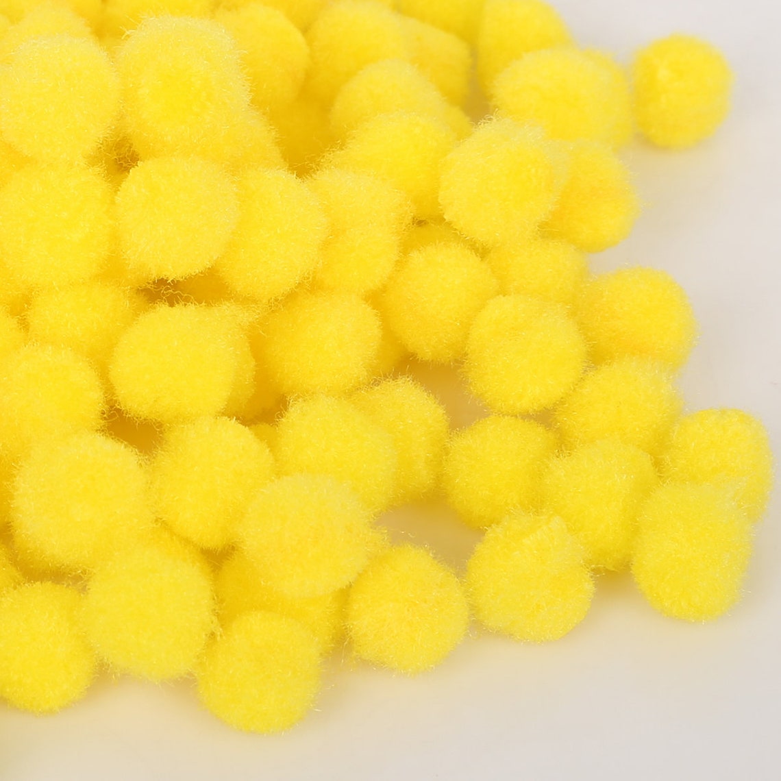 300pcs 10mm Yellow Fluffy Soft Pom Pom Yarn Pom Pom Balls - Etsy
