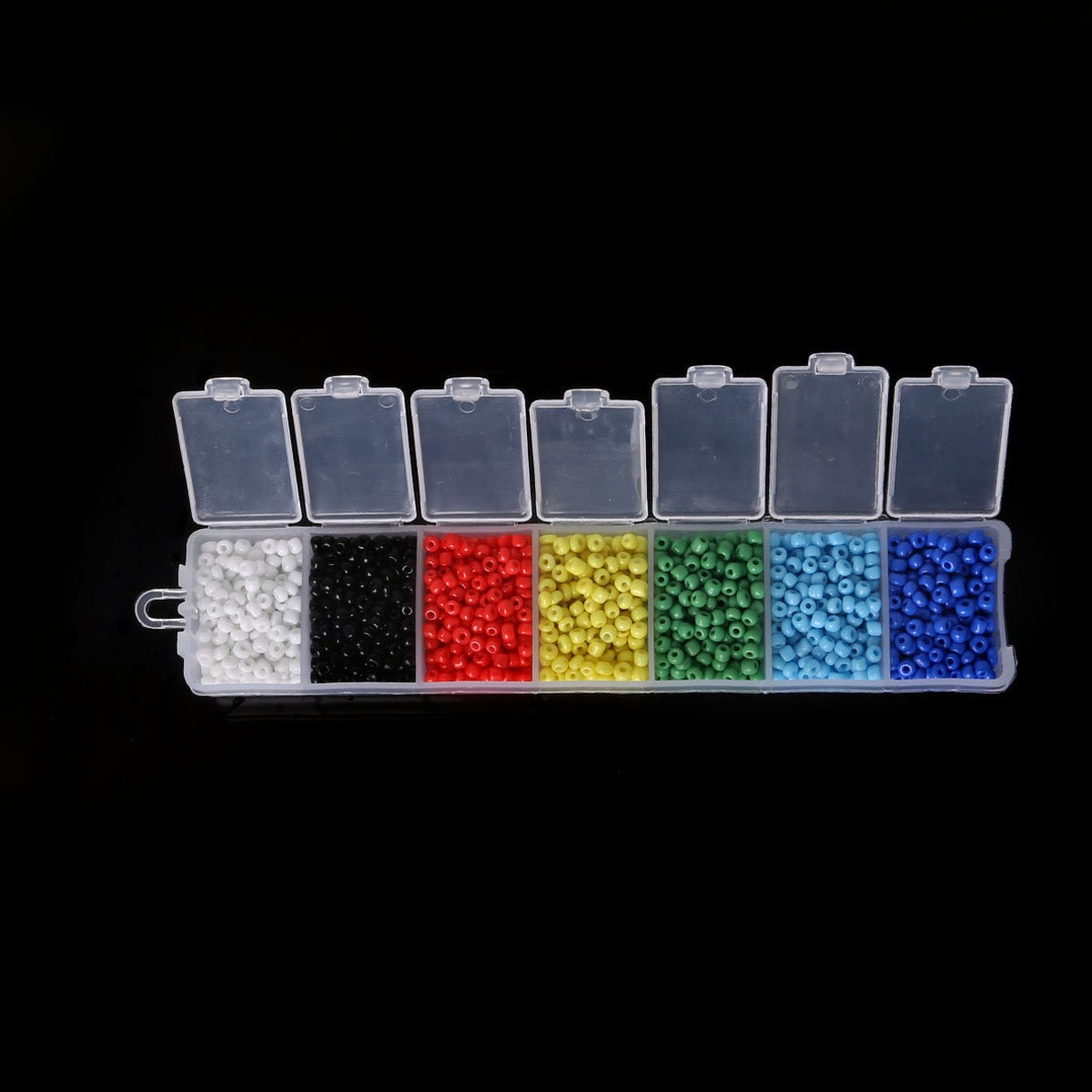 3mm Mixed Glass Seed Beads Set, Czech Rocaille Seed Beads Kit, 82g 1900 ...