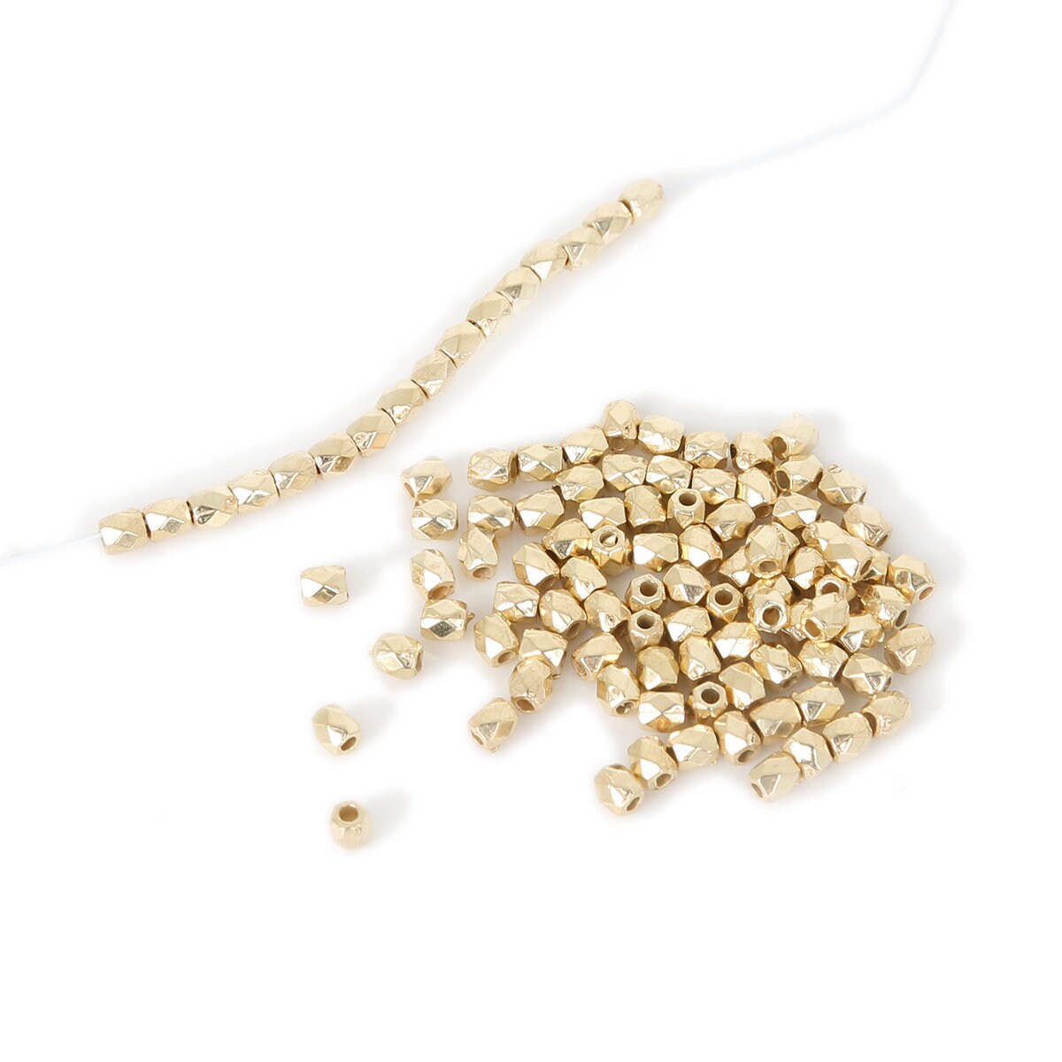 Gold Plated Tiny Faceted Spacer CCB Beads 3mm/4mm | Etsy