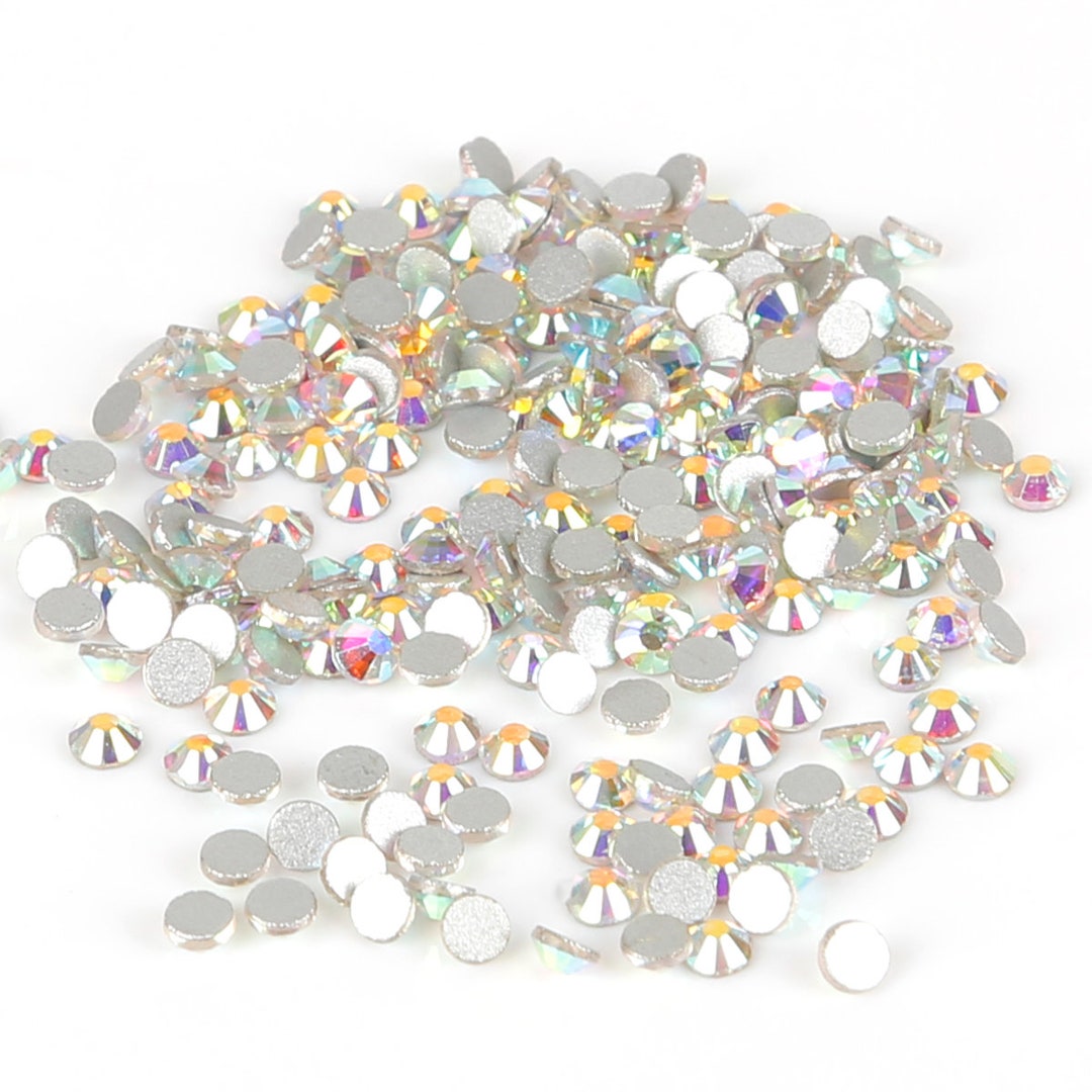 AB Flat Back Crystal Rhinestones - SS3/4/5/6/8/10/12/16/20/30/34/40 ...