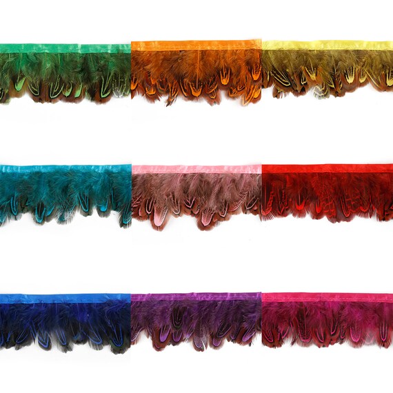 9 Colors Pheasant Neon Feather Fringe Trim 6cm 1 Meter | Etsy