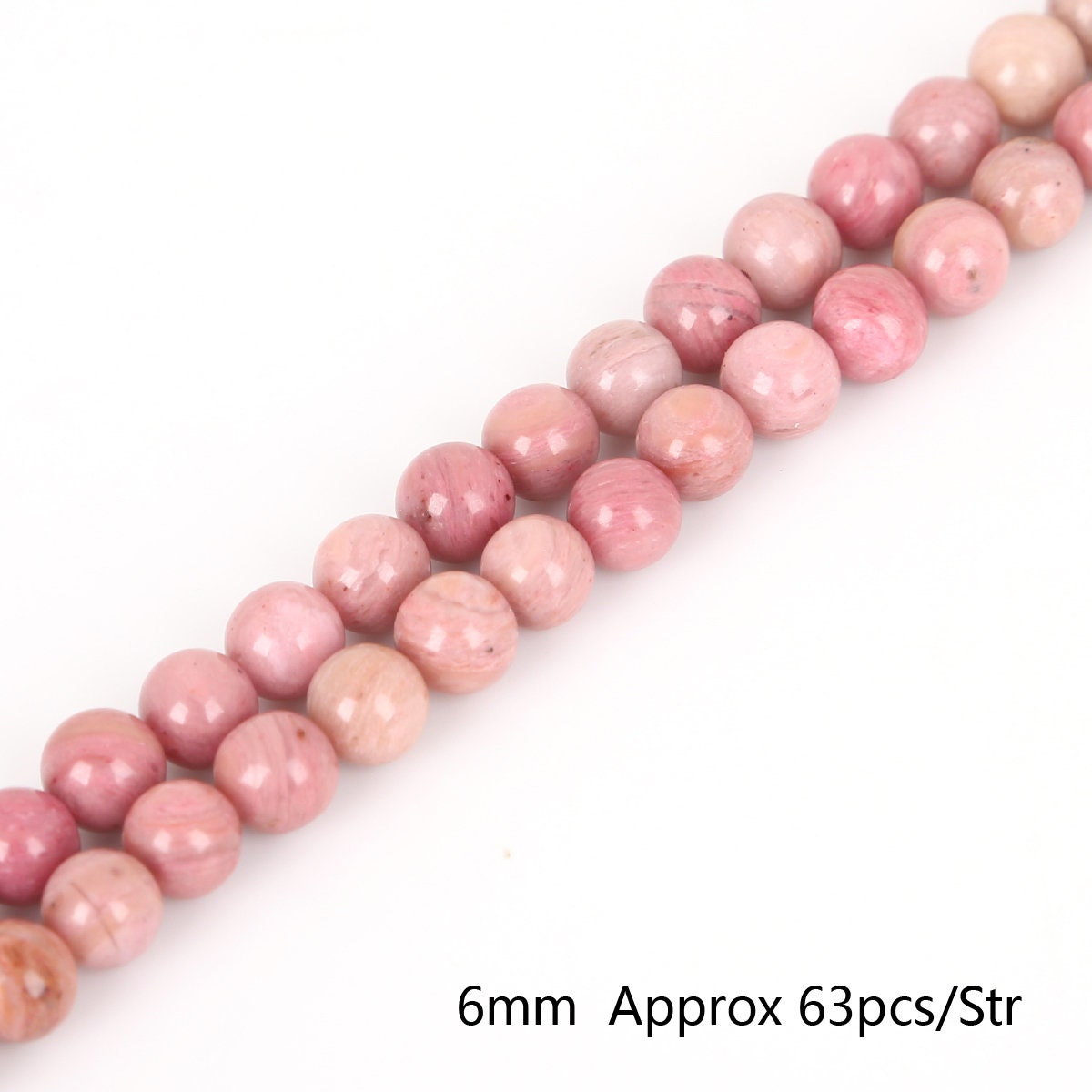 Pink Rhodonite Round Beads Natural Red Semi-precious Stone | Etsy