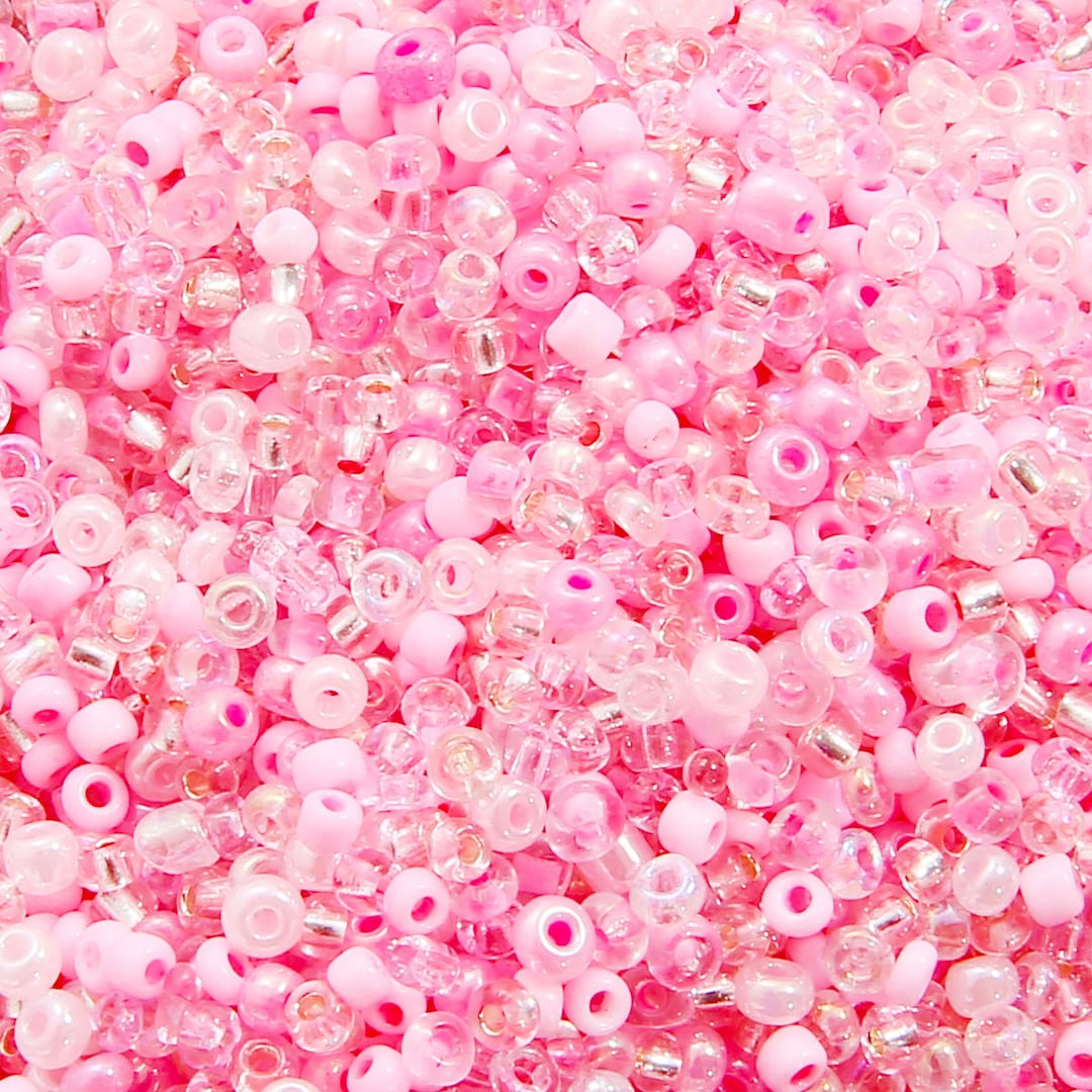 8/0 Mixed Pink Seed Beads 3mm - Multi Tone Seed Beads - Mixed Seed ...