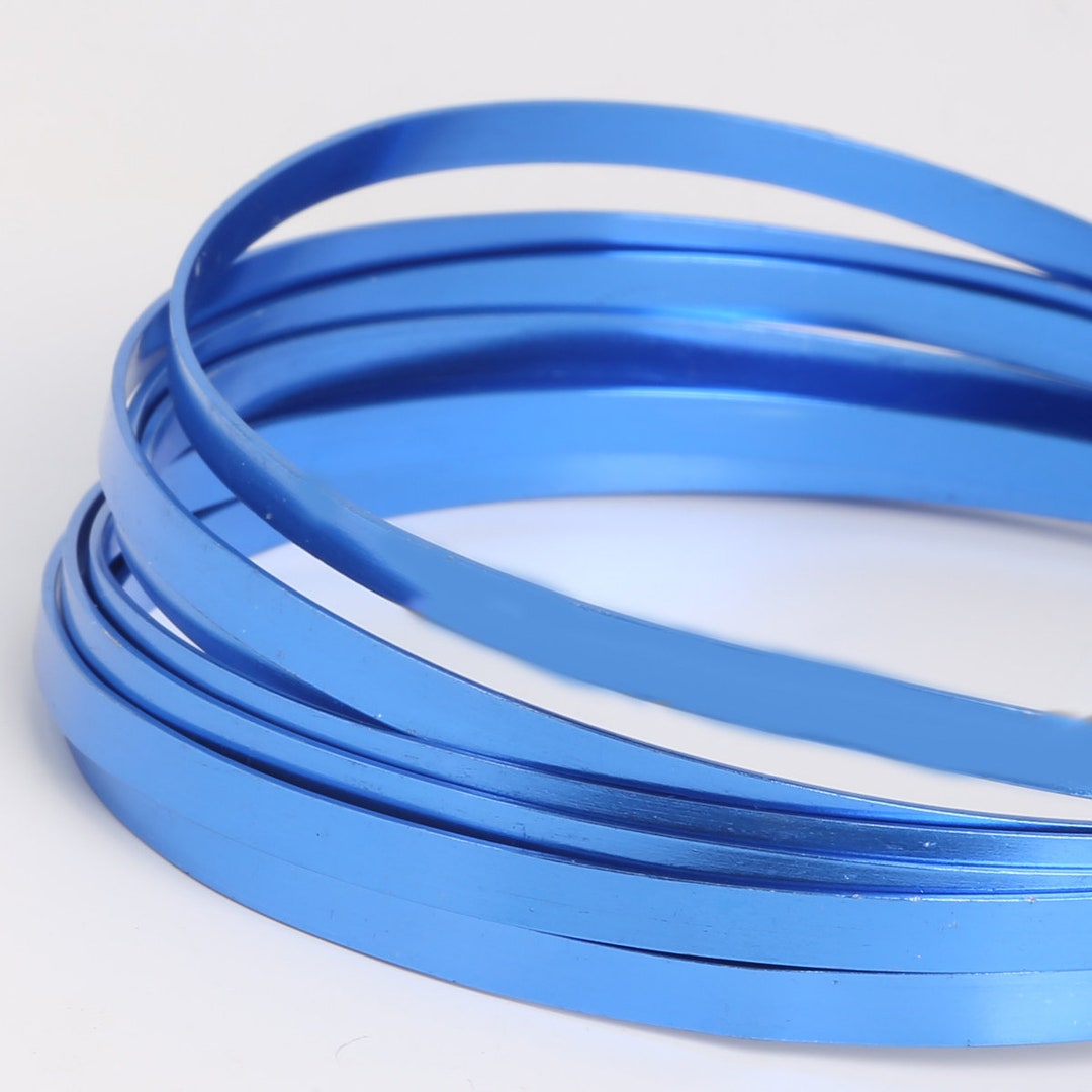 10 Feet Blue Flat Smooth Aluminum Wire 5x1mm - Flat Wire - Craft Wire ...