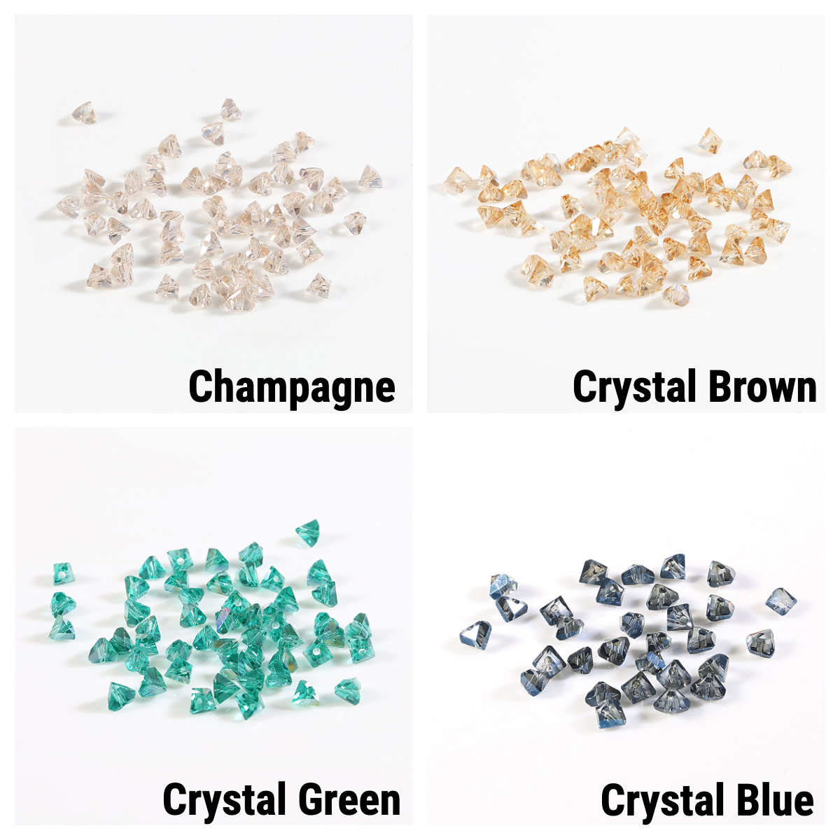 50pcs Crystal Triangle Spacer Beads 5x6mm Faceted Glass | Etsy