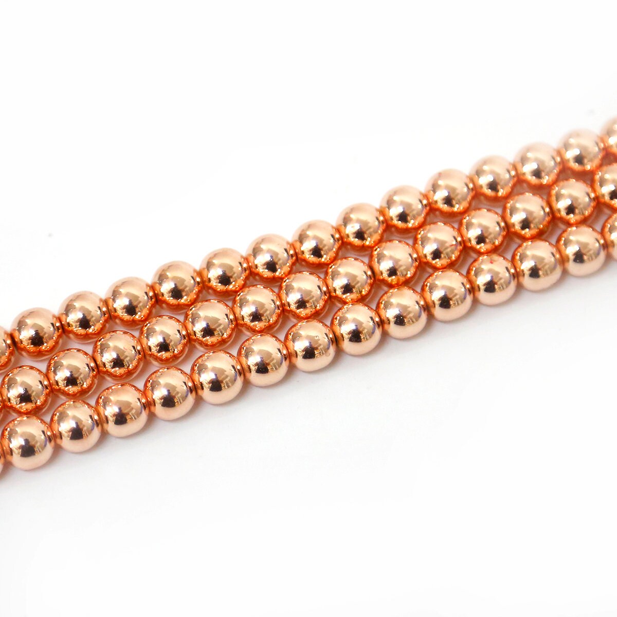Rose Gold Hematite Beads Natural Gemstone Round Loose 3mm Etsy