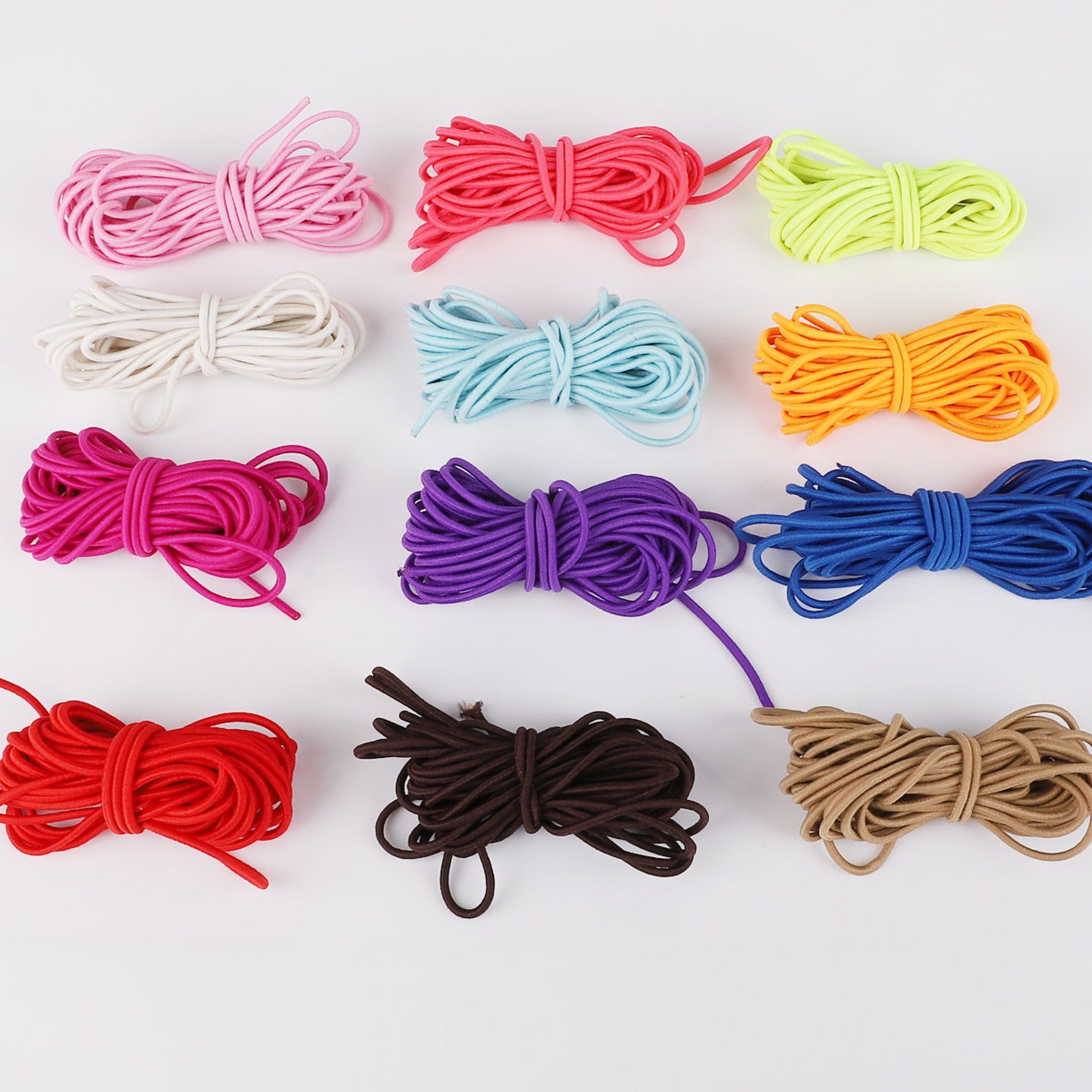 2.5mm 15 COLORS Colorful Rainbow Elastic Cord Thick Elastic - Etsy