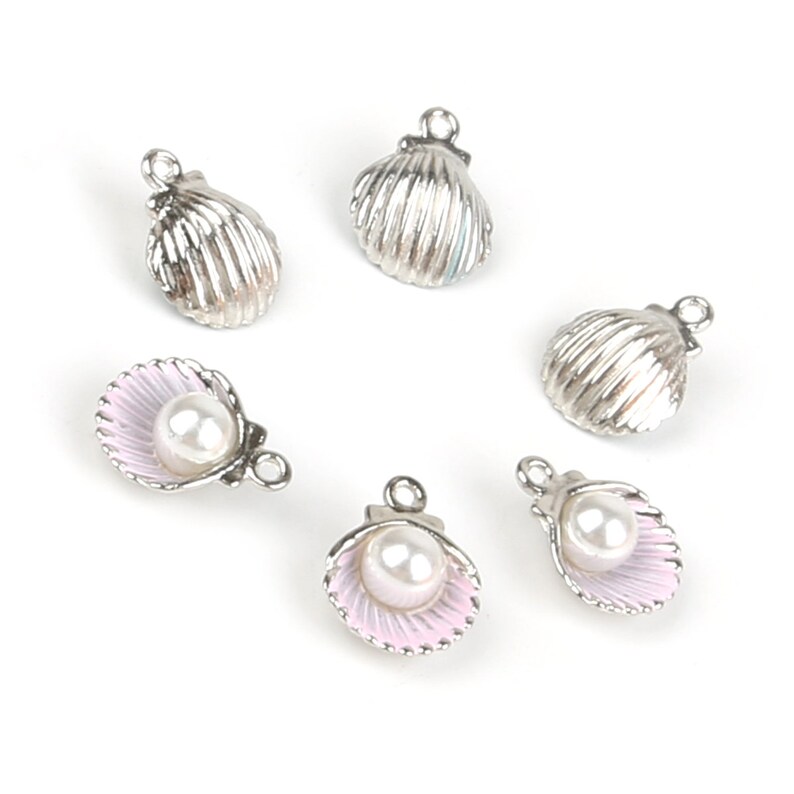 10pcs Shell Pearl Charms, Shell Charms, Shell Pearl Earring, Green ...