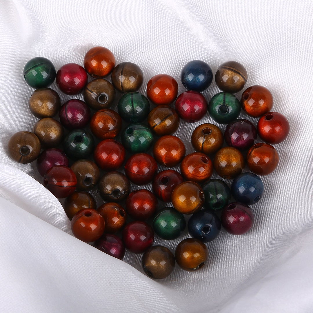Two-tone Christmas Pearl Blend Beads - 8mm 10mm 12mm 14mm 16mm Acrylic ...
