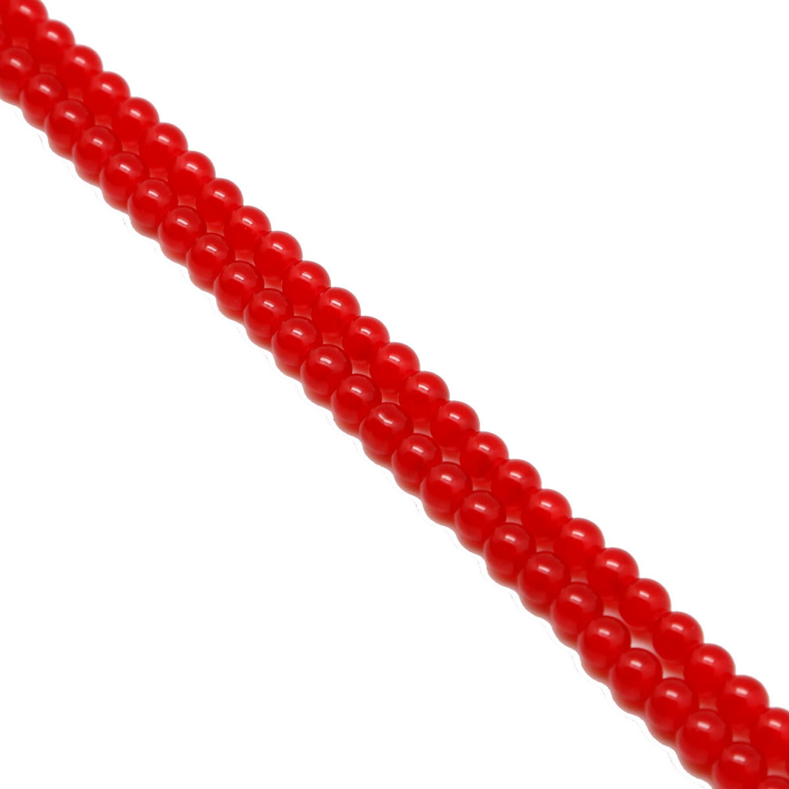 Ruby Red Crystal Round Beads Opaque Red Glass Beads 4mm 6mm | Etsy