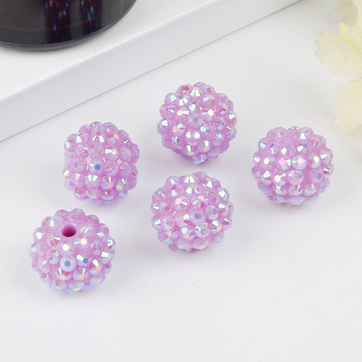 AB Color Rhinestone Ball Beads Crystal Decored Filigree Round | Etsy