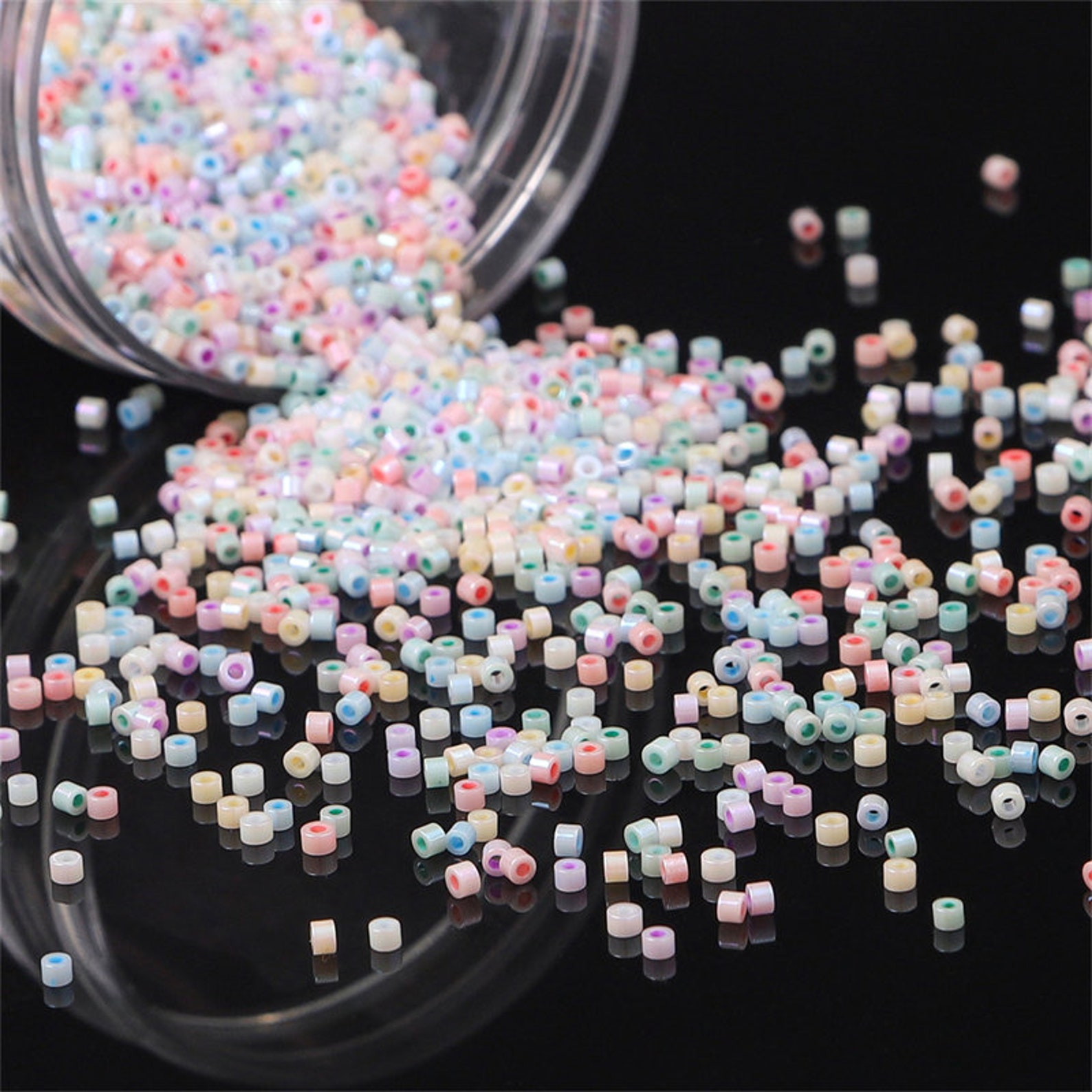 2mm Cream Colored Seed Beads - 12/0 Opaque Seed Beads - Pastel Cylinder ...
