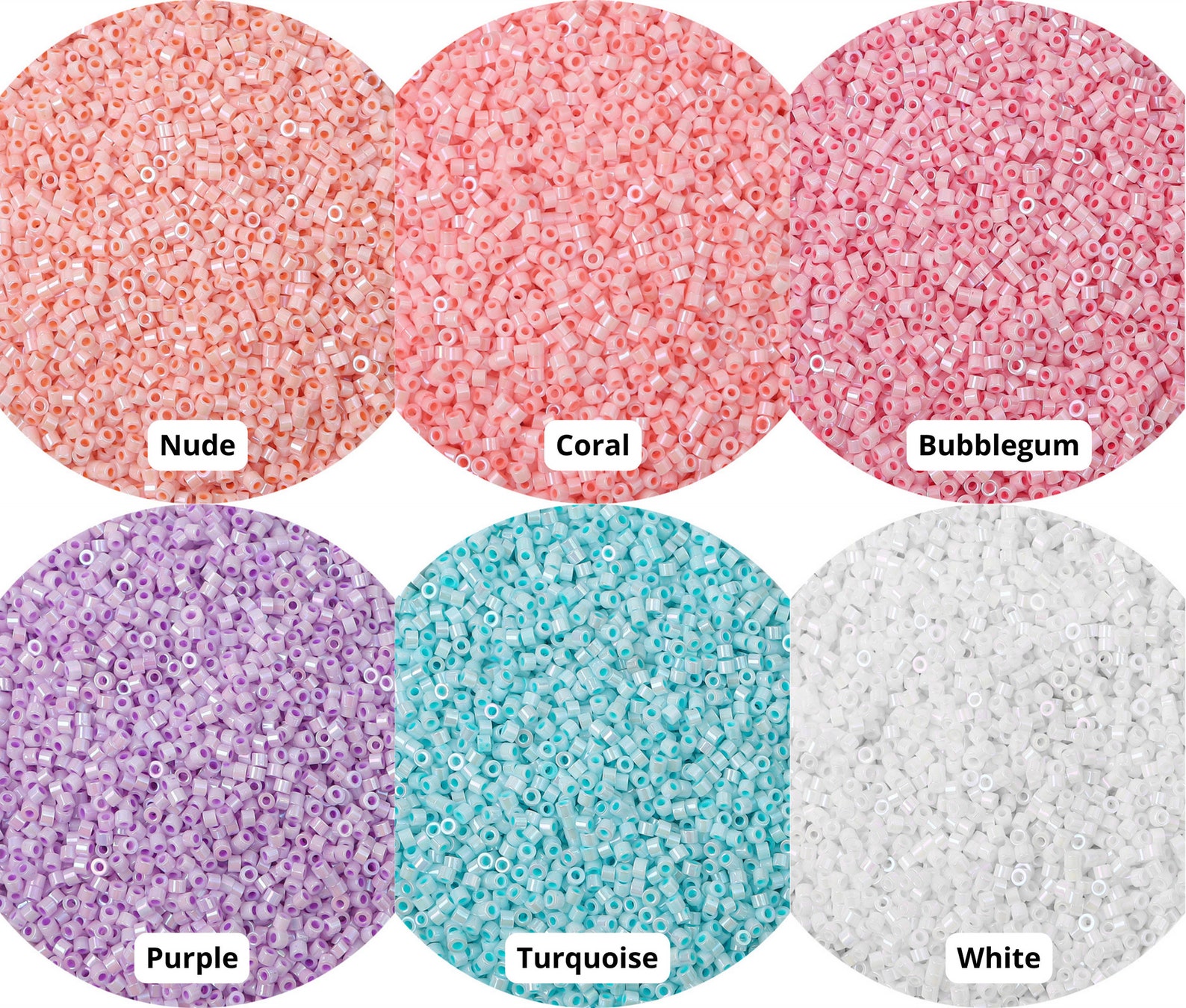 2mm Cream Colored Seed Beads - 12/0 Opaque Seed Beads - Pastel Cylinder ...