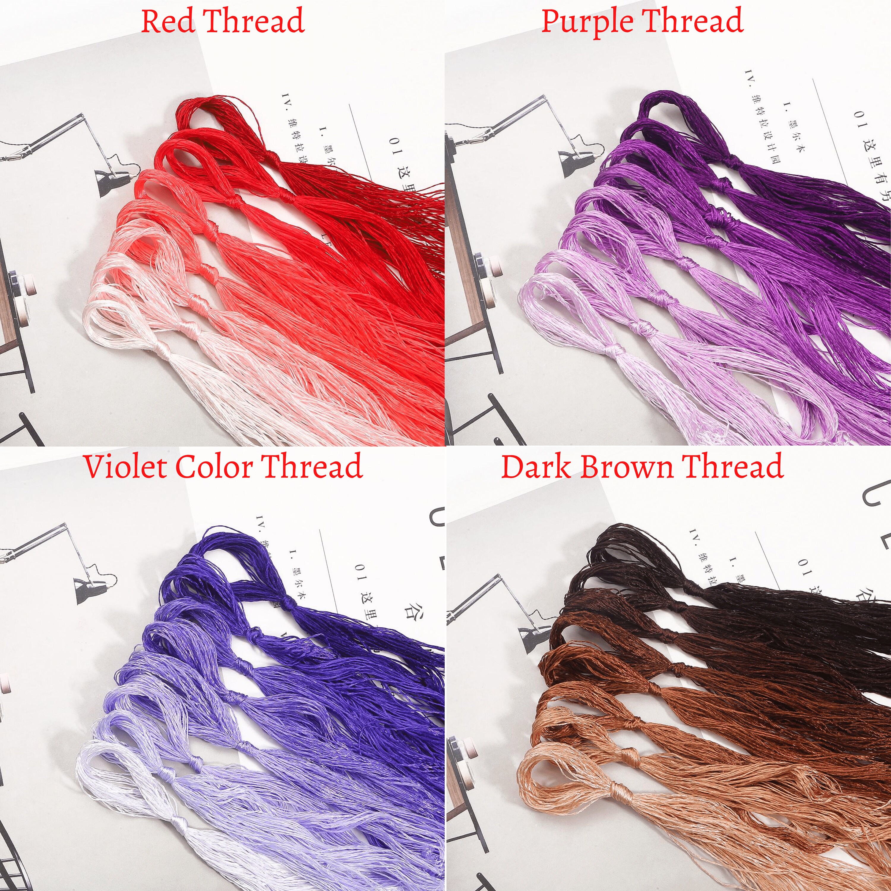 Silk Thread Embroidery Floss Colourful Silk Thread - Etsy