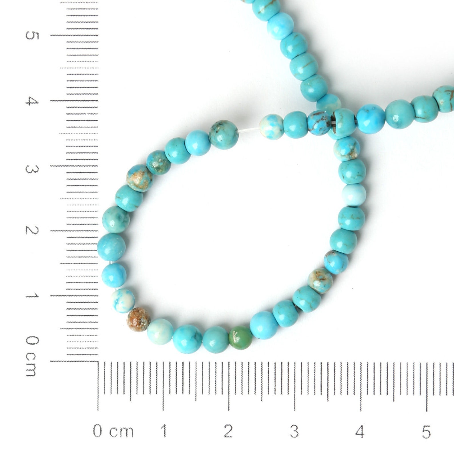 Natural Blue Turquoise Round Beads Gemstone Beads Blue - Etsy
