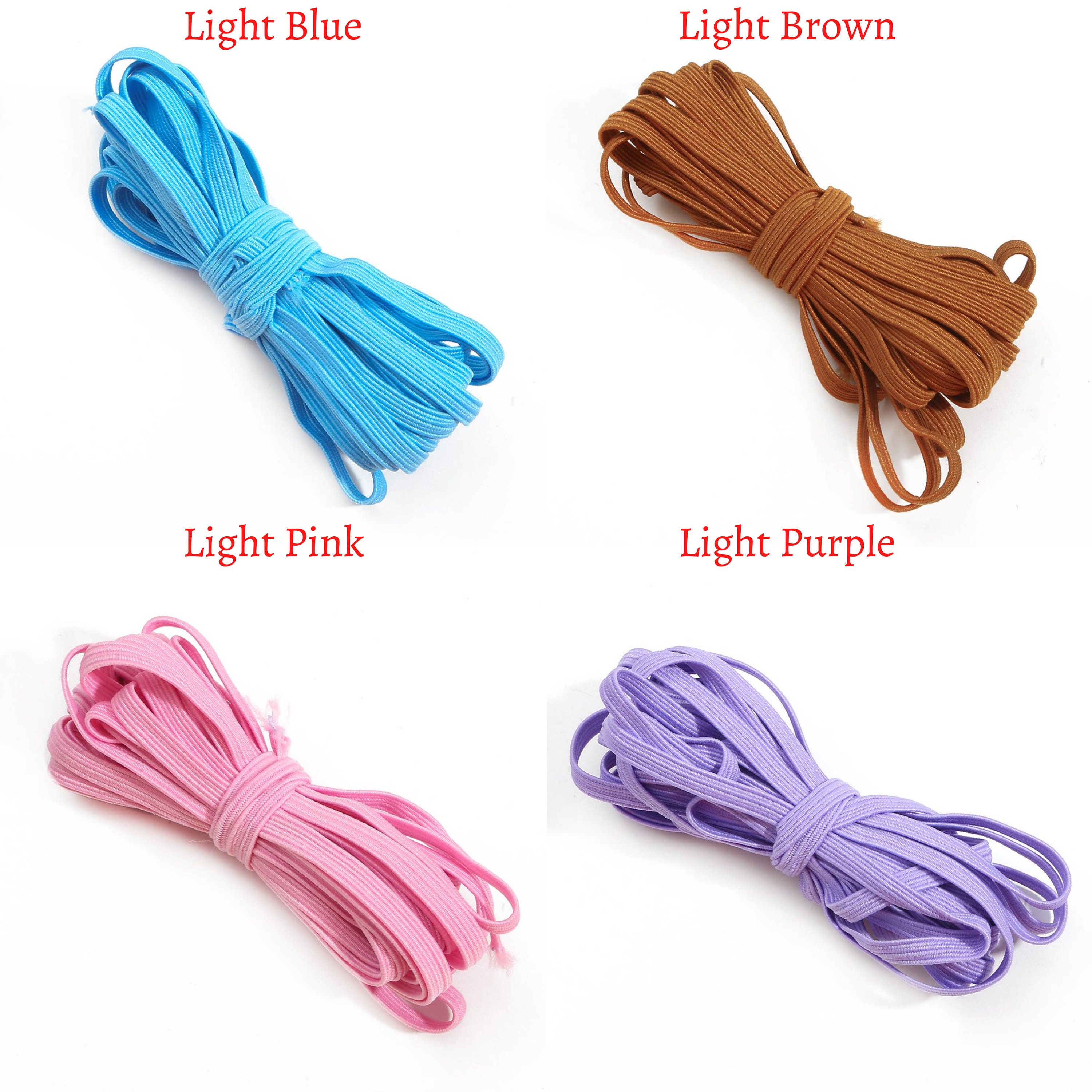 5 Metres 6mm Colorful Rainbow Elastic Cord 22 Colors Thick | Etsy