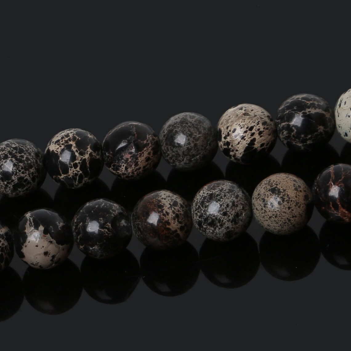 Black Sea Sediment Jasper Beads Round, 4mm 6mm 8mm 10mm Imperial ...