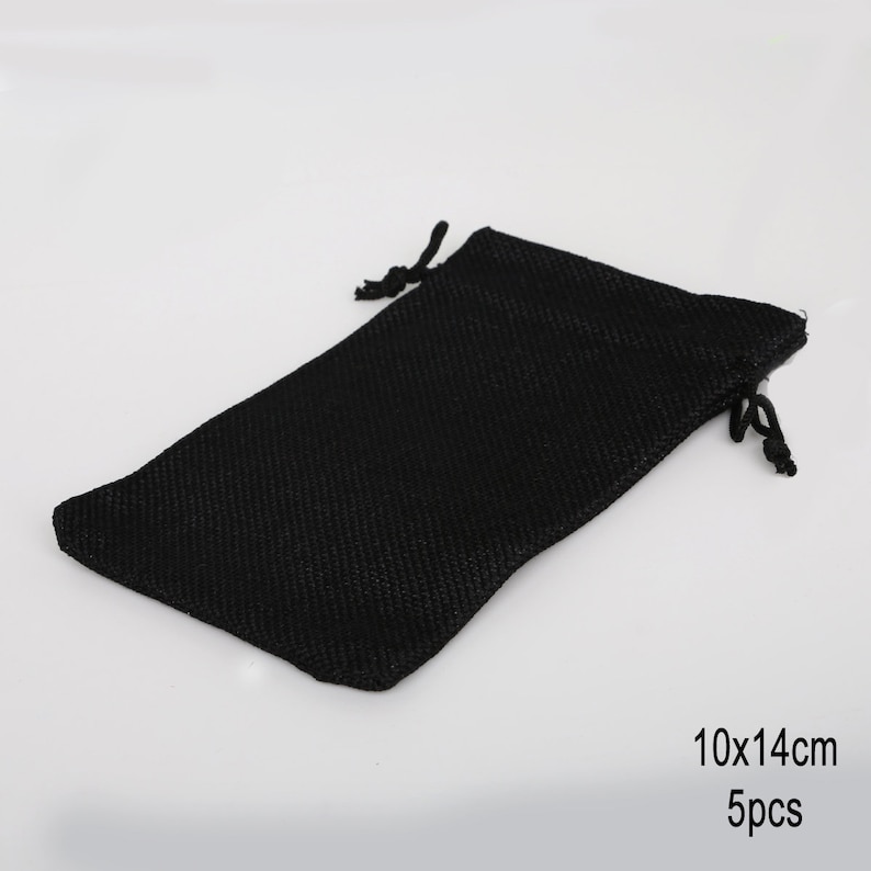 5pcs Black Burlap Pouches 3 SIZES Burlap Gift Bags Black | Etsy