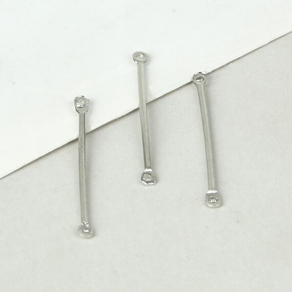 50 pcs Silver Stick Charm Silver Bar Charm Bar Earrings | Etsy