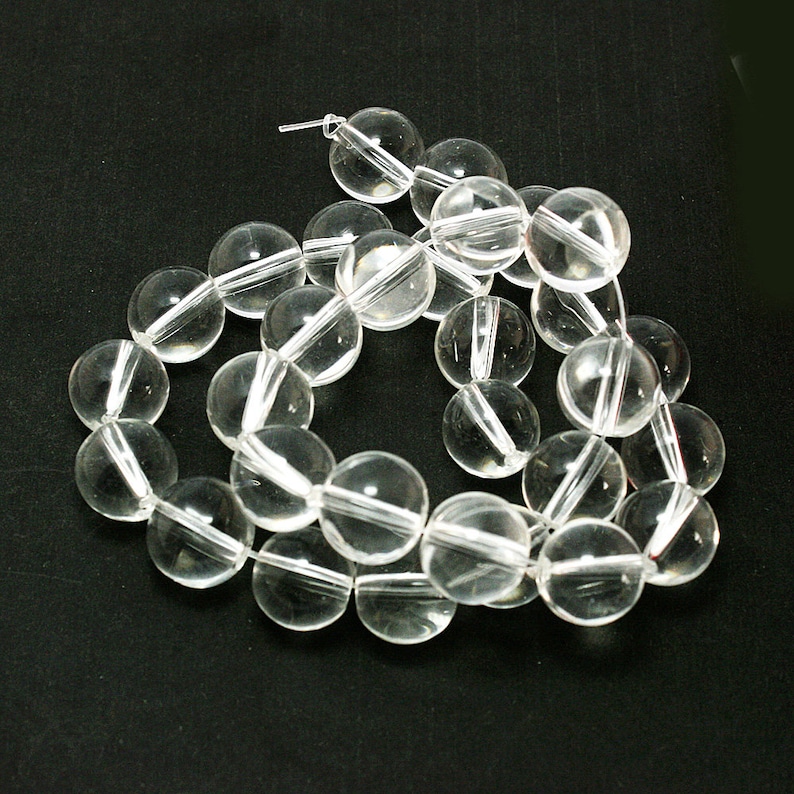 Clear Glass Beads Round Druk Smooth Czech Glass Transparent - Etsy