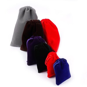 10pcs Smooth Velvet Bags 4 SIZES - Velvet Drawstring Bag - Velvet ...