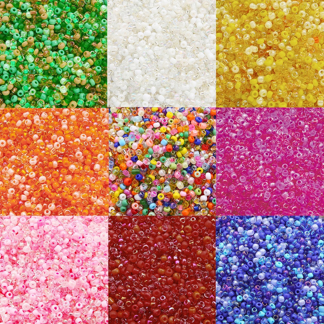 8/0 Mixed Color Seed Beads 3mm - Multi Color Seed Beads - Two Tone ...