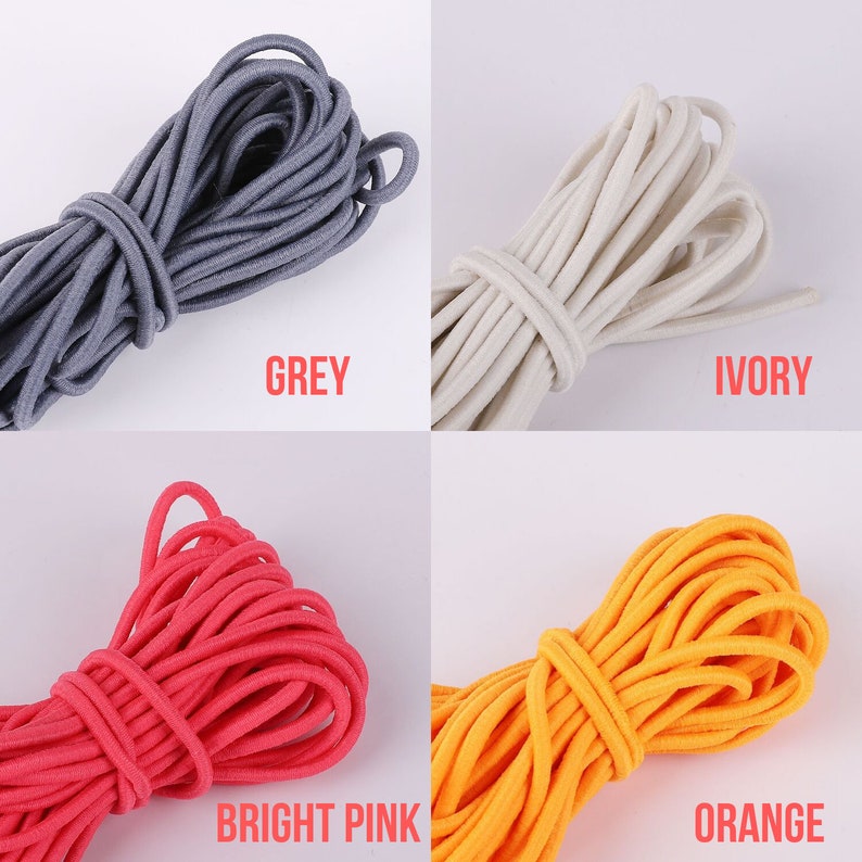 2.5mm 15 COLORS Colorful Rainbow Elastic Cord Thick Elastic - Etsy