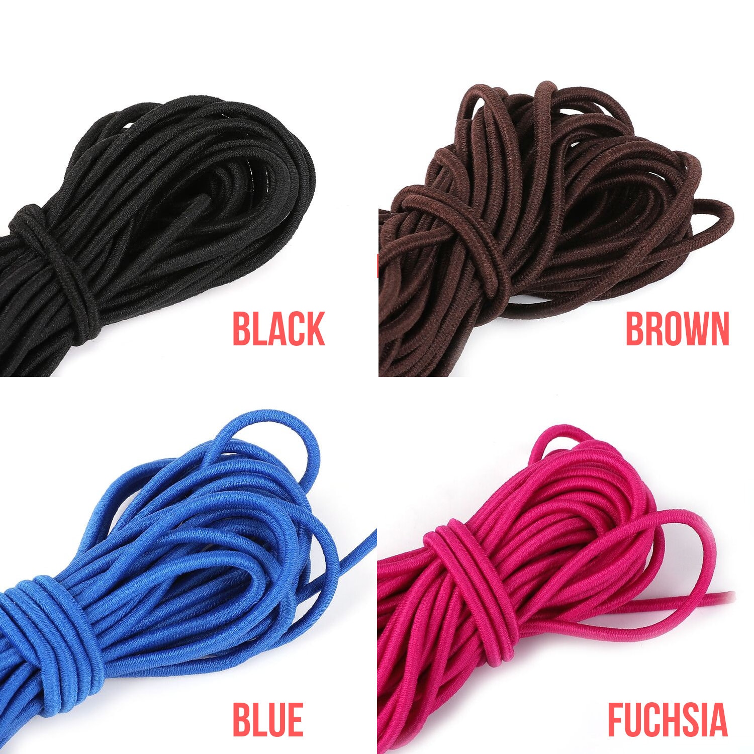 2.5mm 15 COLORS Colorful Rainbow Elastic Cord Thick Elastic - Etsy