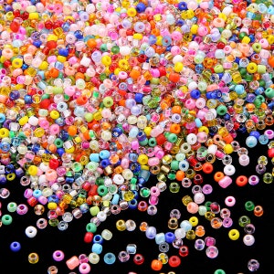 8/0 Mixed Color Seed Beads 3mm - Multi Color Seed Beads - Two Tone ...