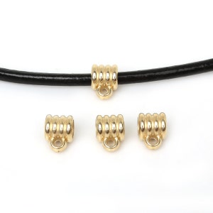 CCB Gold or Silver Spiral Corrugated Curved Tube Clasps, 9x12mm, 6mm ...