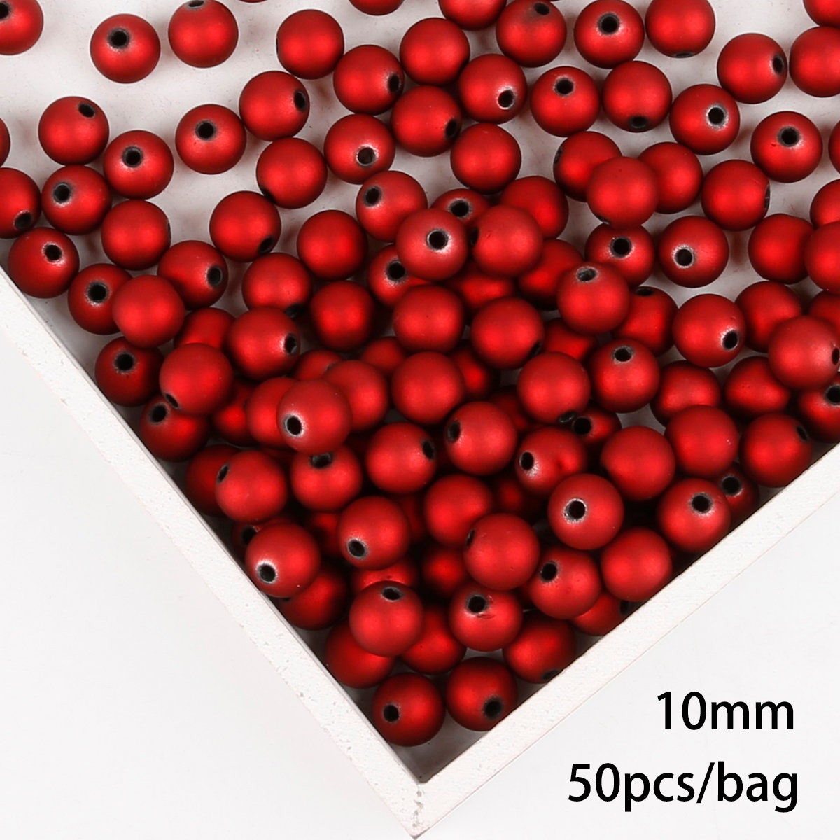 Matte Red Acrylic Beads Round 6mm 8mm 10mm 12mm 14mm 16mm | Etsy