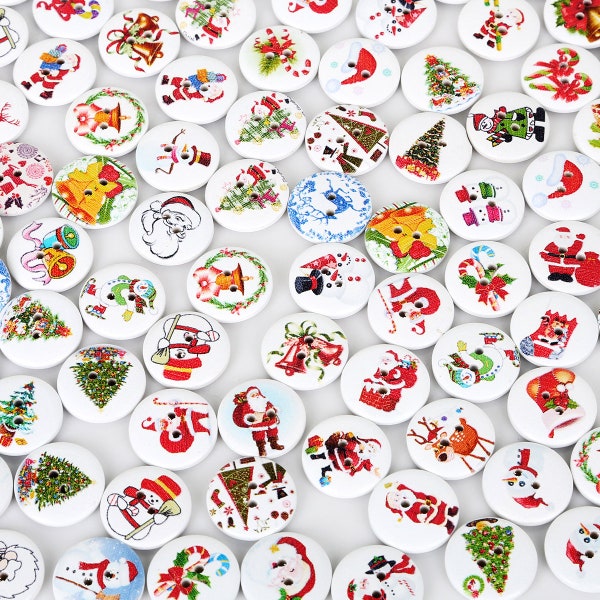 Christmas Buttons - Etsy