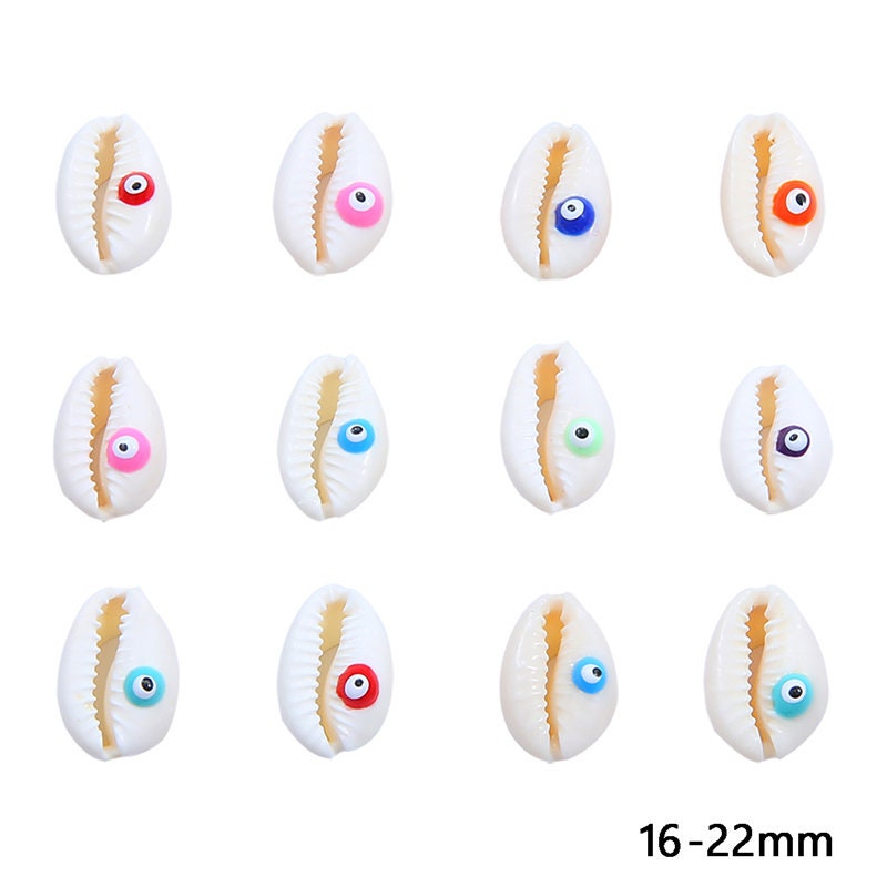 Colorful Eyes Natural Cowrie Shells Evil Eye Sea Shells - Etsy