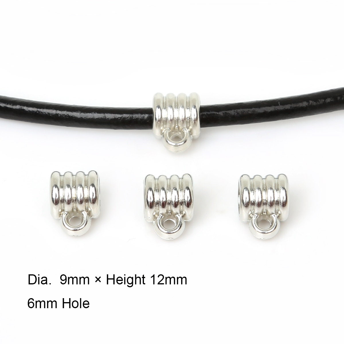 CCB Gold or Silver Spiral Corrugated Curved Tube Clasps, 9x12mm, 6mm ...