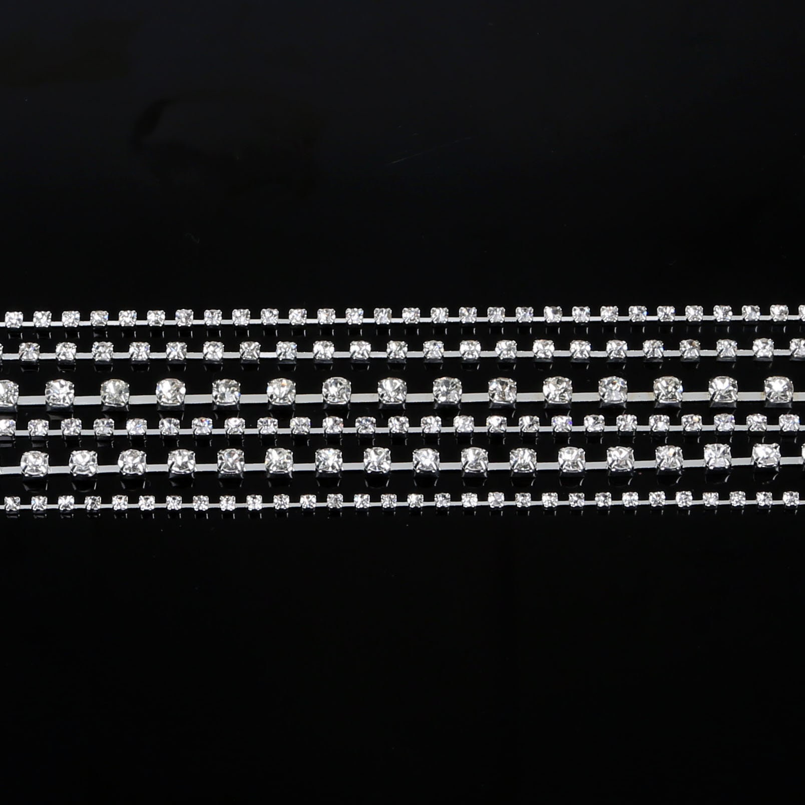 30 Feet of Crystal Silver Rhinestone Chain SS6-18 - Etsy