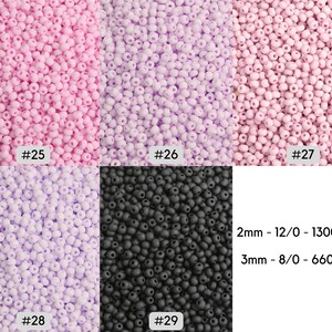 2mm 3mm Matte Cream Color Seed Beads 8/0 12/0 - High Quality Seed Beads ...