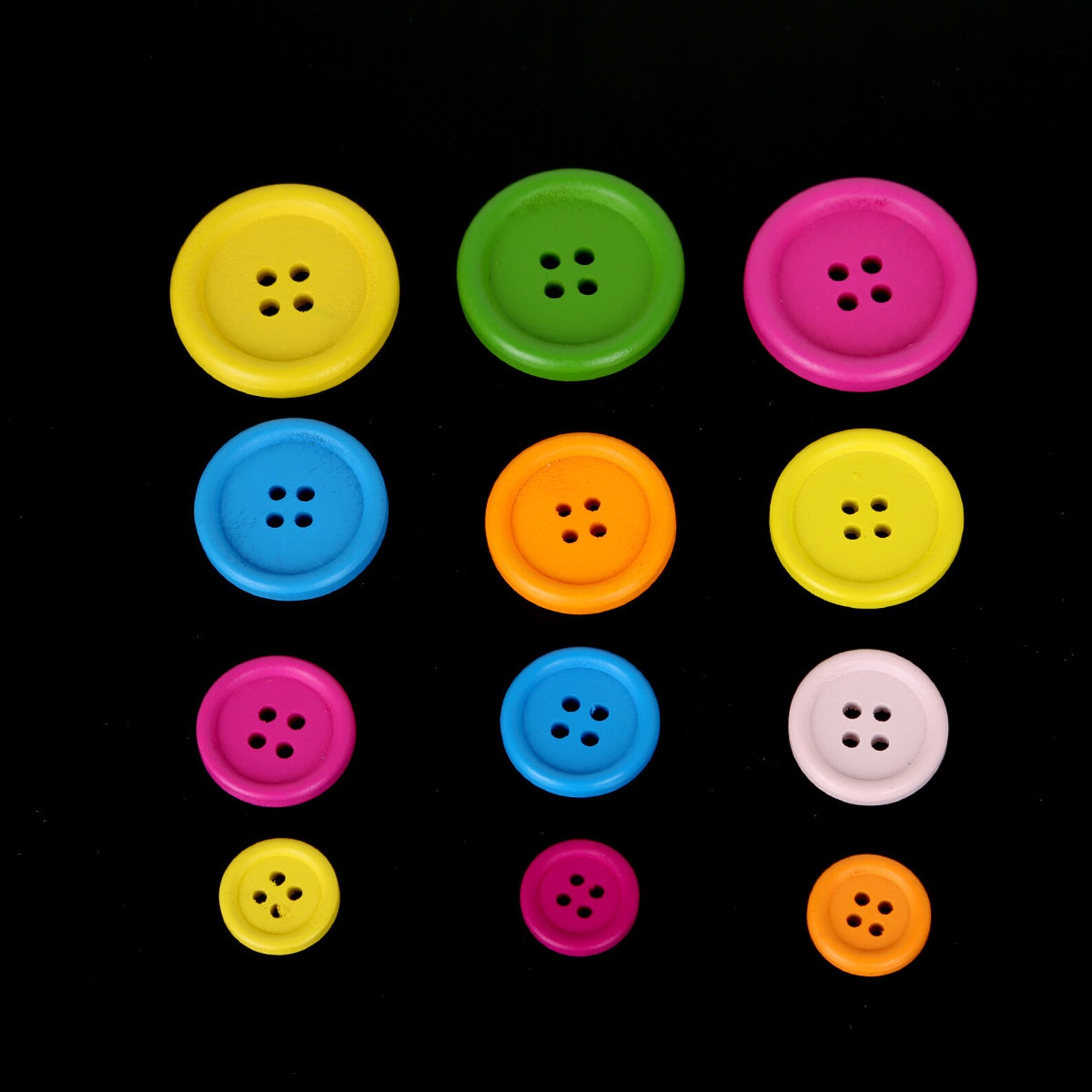 15-30mm Mixed Size Wood Assorted Round Buttons Round Resin | Etsy