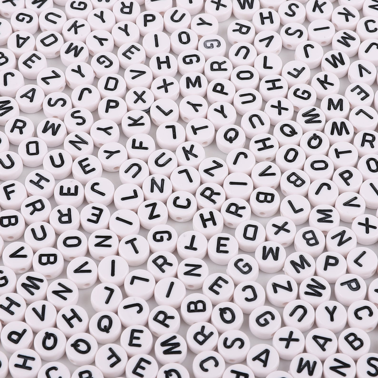 100 Letter Beads Choice of Letters or Mix 7mm Little Round - Etsy