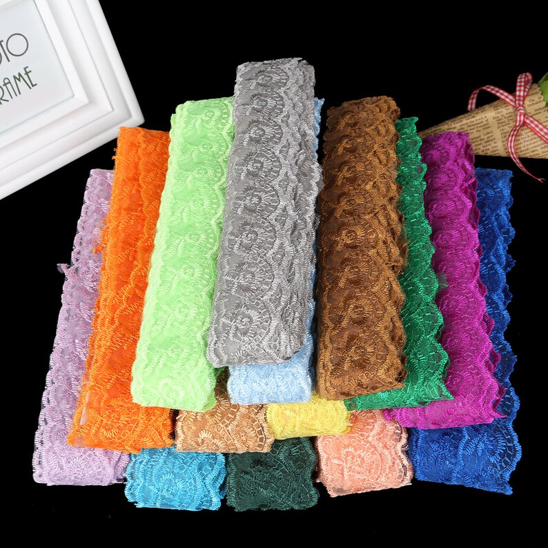 20 COLORS Elastic Lace 10 Yards 40mm Elastic Lace Trim - Etsy Australia