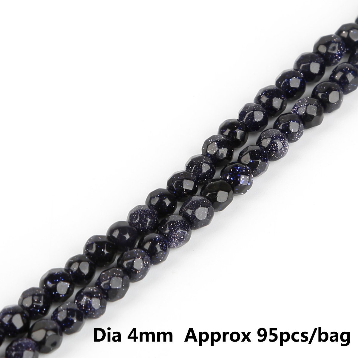 Synthetic Blue Sandstone Faceted Beads 4mm 6mm 8mm 10mm, Full 15 ...