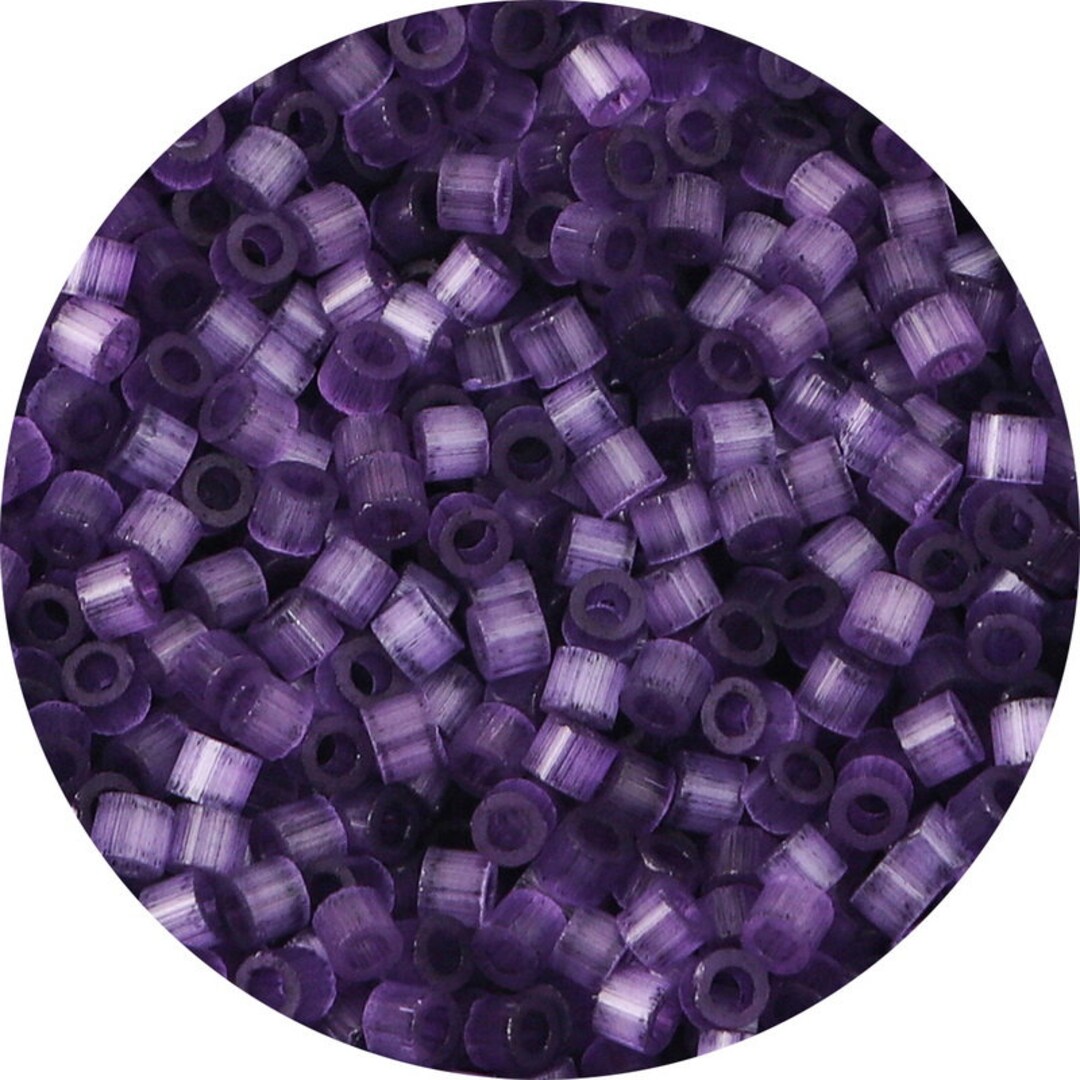 2.5mm Purple Cat Eye Tube Seed Beads - Candy Color Glass Tube Seed ...