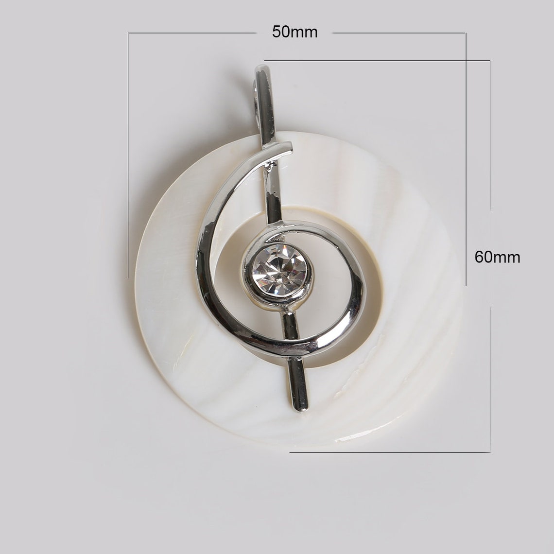 Music Symbol Shape Charms Pendant, Crystal Natural Round Mother of ...