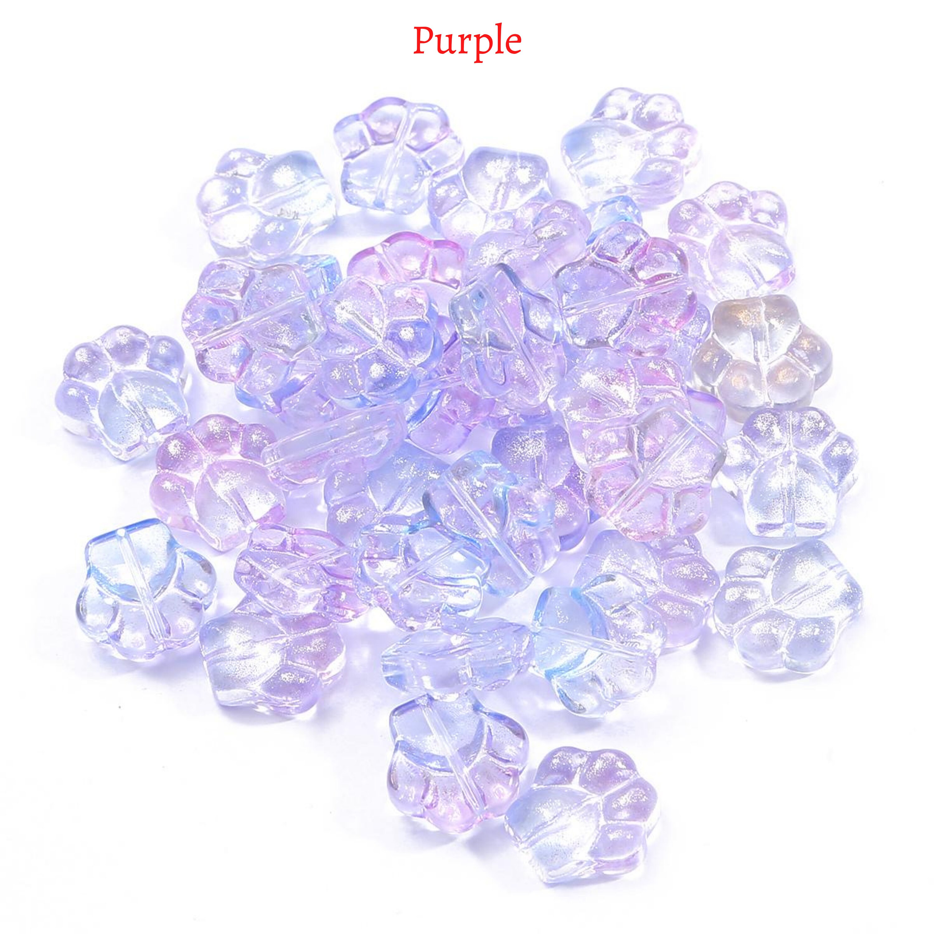 10pcs Crystal Glass Paw Beads Cat Paws Beads Crystal Dog - Etsy
