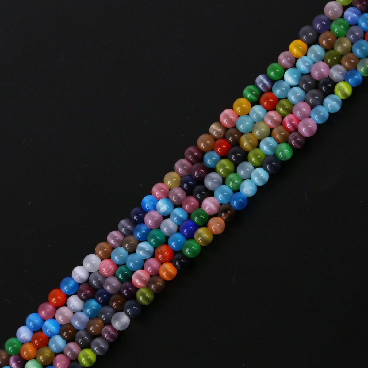 Assorted Colors Cat Eye Beads 4mm 6mm 8mm 10mm - Mixed Cat Eye Beads ...